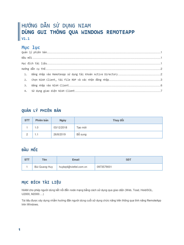 NIAM User Guide - GUI Using Windows RemoteApp | PDF