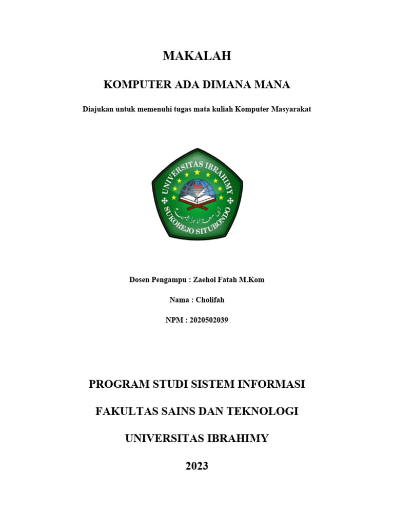 Komputer Ada Dimana Mana | PDF