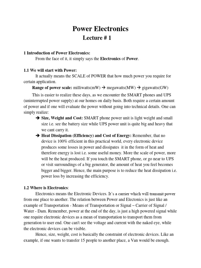 Good Knowledge | PDF | Power Electronics | Electric Power