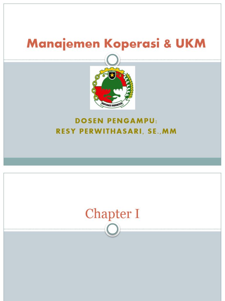 Manajemen Koperasi Dan UMKM | PDF