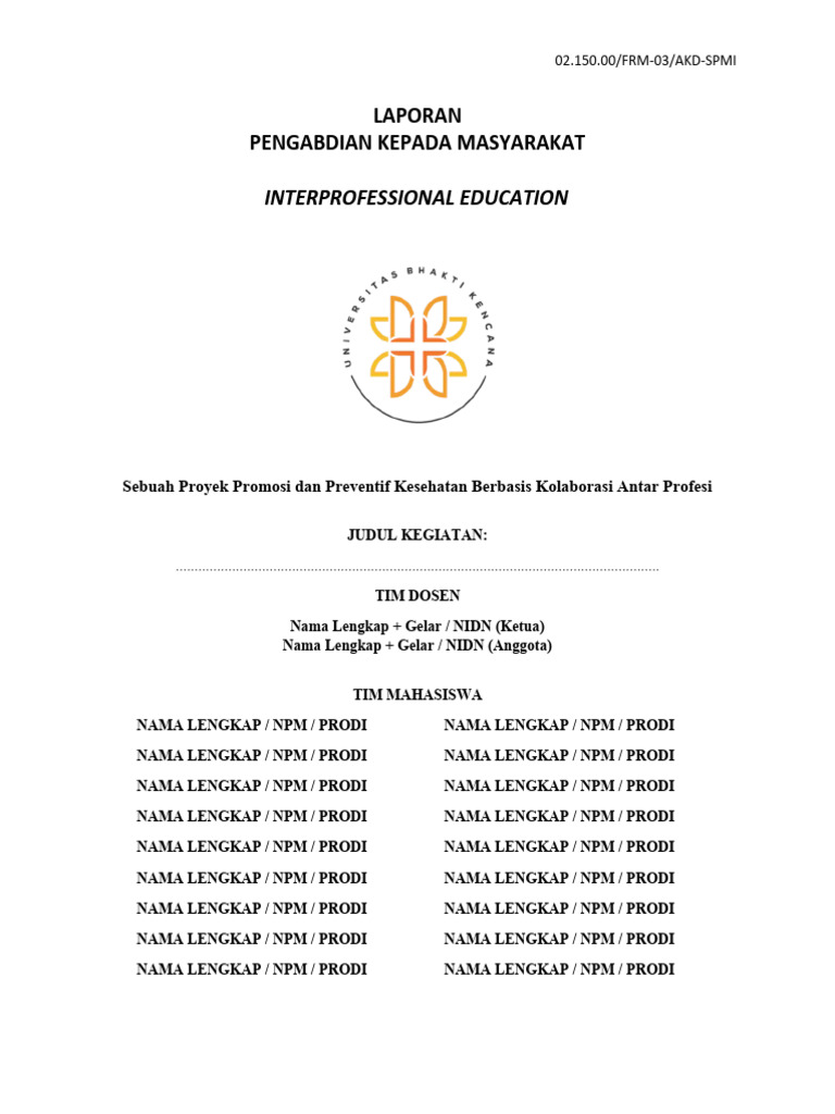 Format Laporan Ipe | PDF