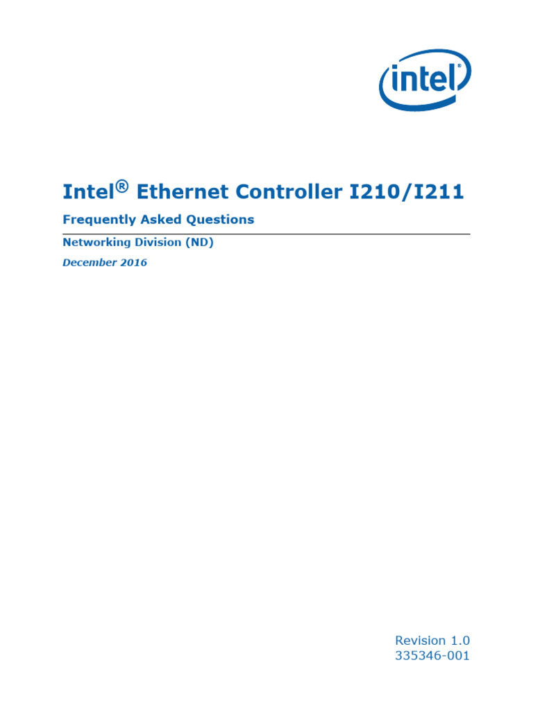Ethernet Controller I210 I211 Faq | PDF | Bios | Flash Memory