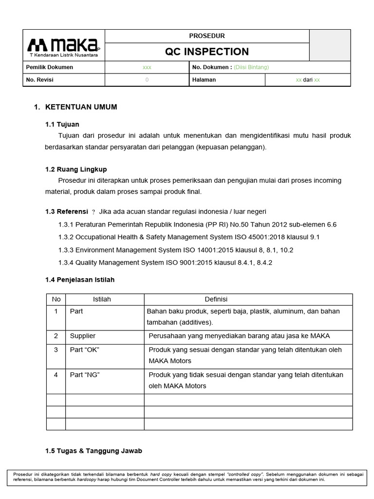 Prosedur Quality | PDF