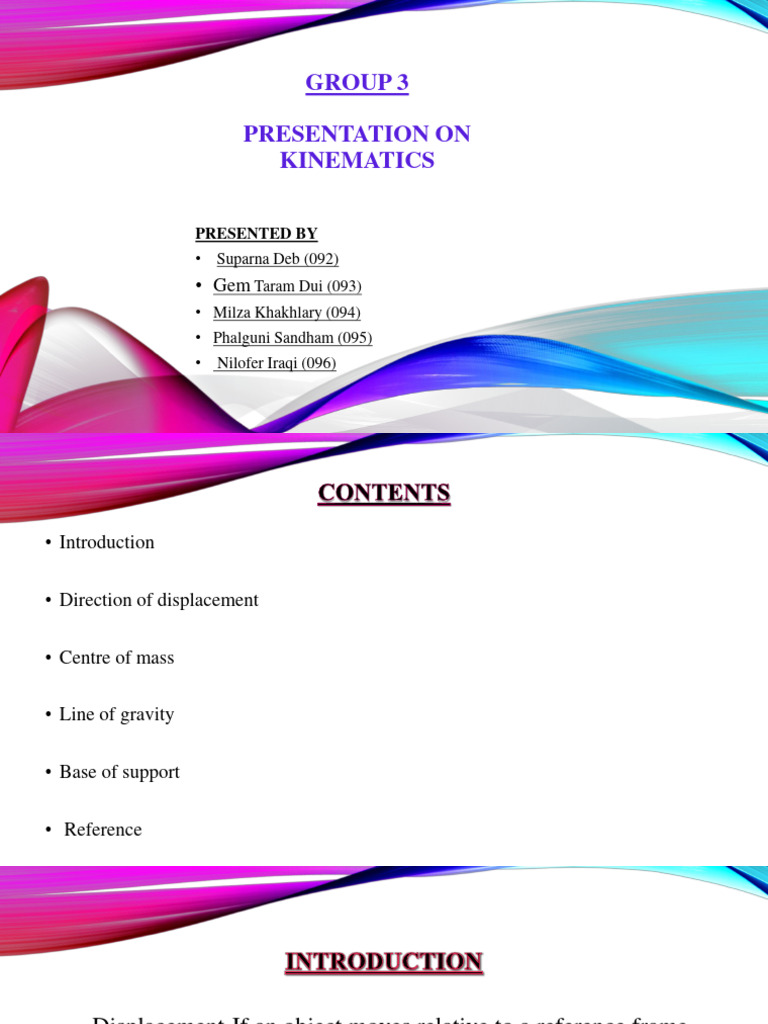 Biomechanics Presentation On Kinematics 1 | PDF | Anatomical Terms Of ...
