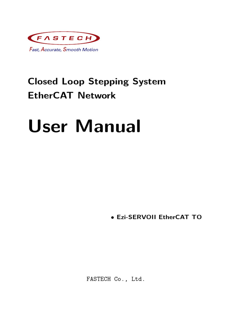 08 220331 Manual Ezi-Servoii Ethercat To Eng | PDF | Acceleration | Electricity