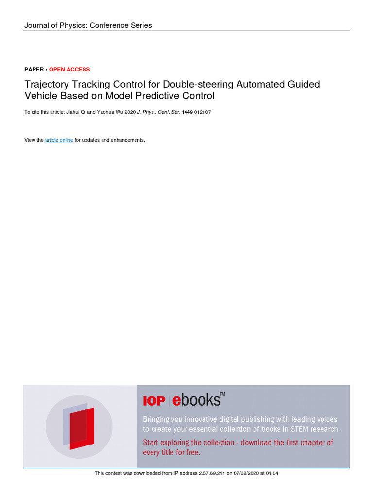 Trajectory Tracking Control For Double-Steering Au | PDF | Control ...