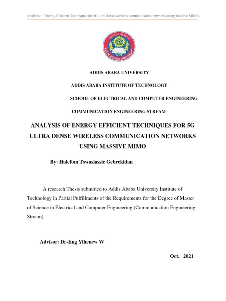 Analysis of Energy Efficient Techniques For 5G Ultra Dense Wireless Communication Networks Using ...