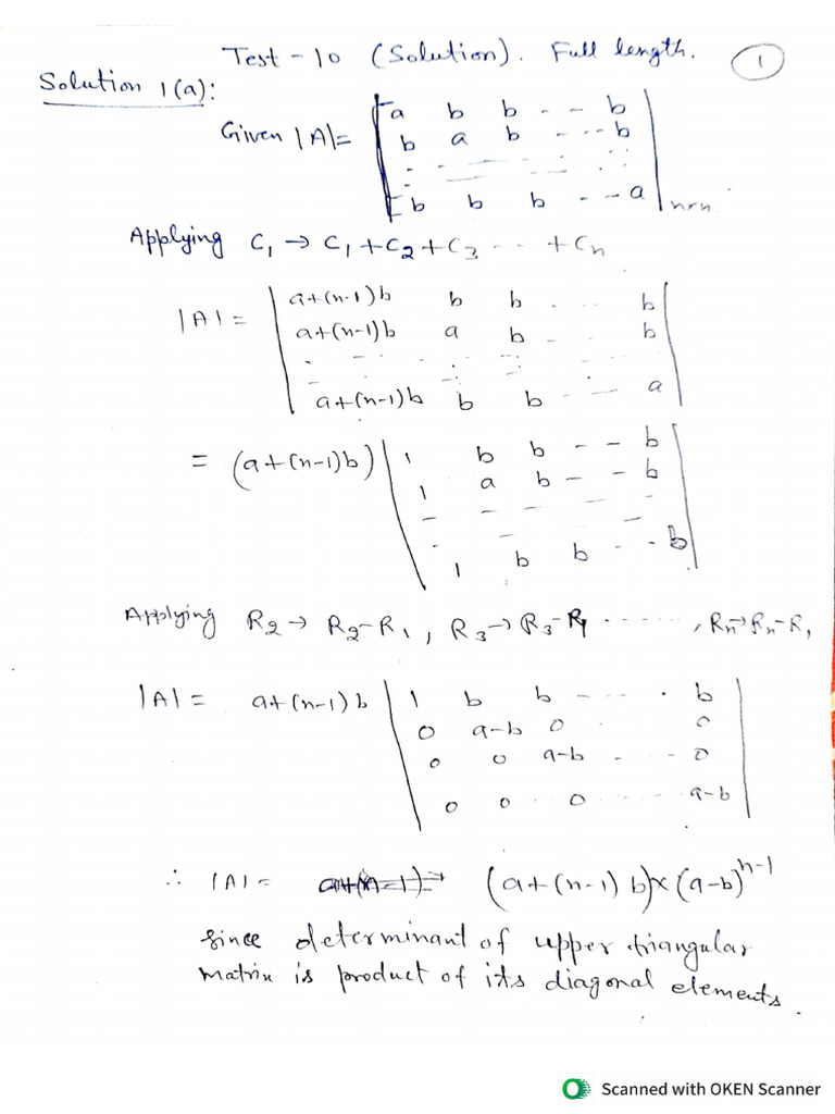 Test 10 Solution | PDF