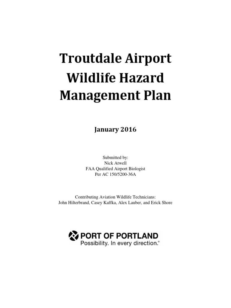Wildlife Management TTD WHMP | PDF | Airport | Risk
