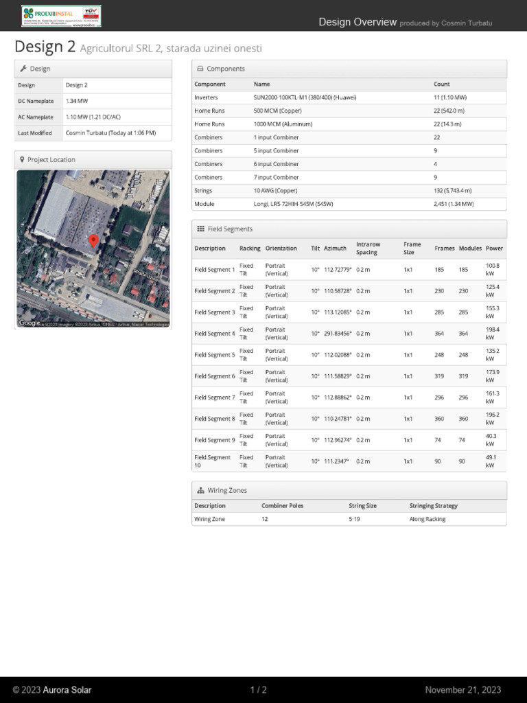Helioscope Design 7856092 Summary | PDF