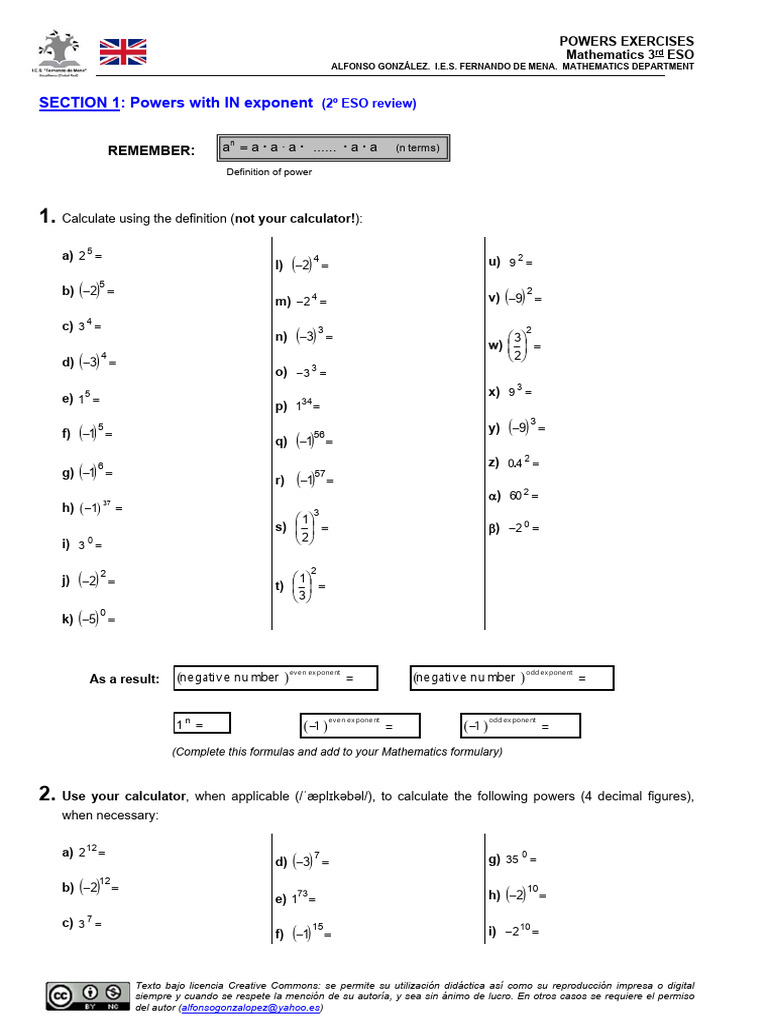 3 Powers Exercises | PDF | Astronomía estelar | Dom