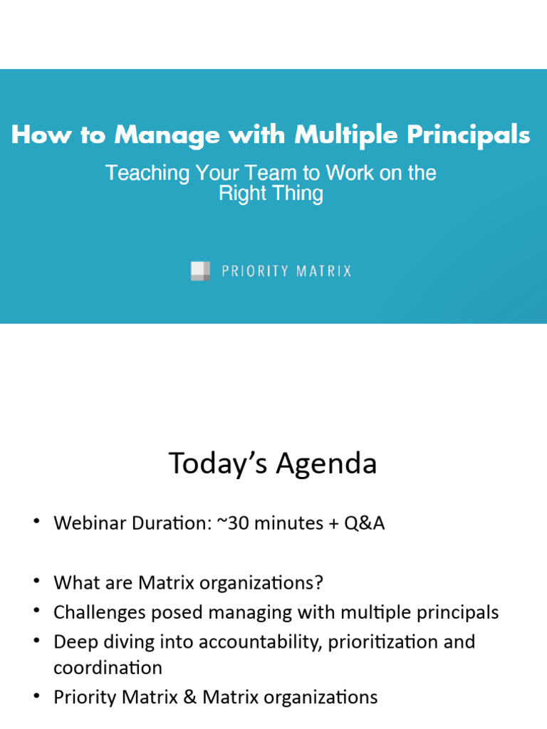 Managing With Multiple Principals | PDF | Career & Growth