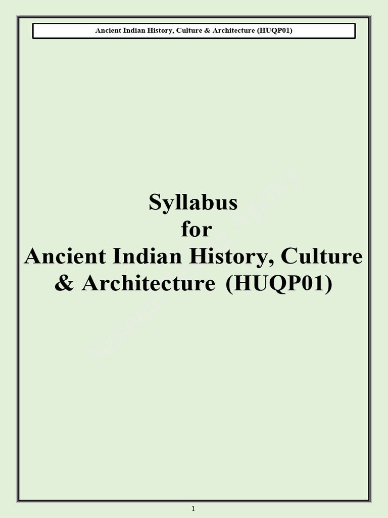 Ancient Indian History Culture Architecture Huqp01 | PDF