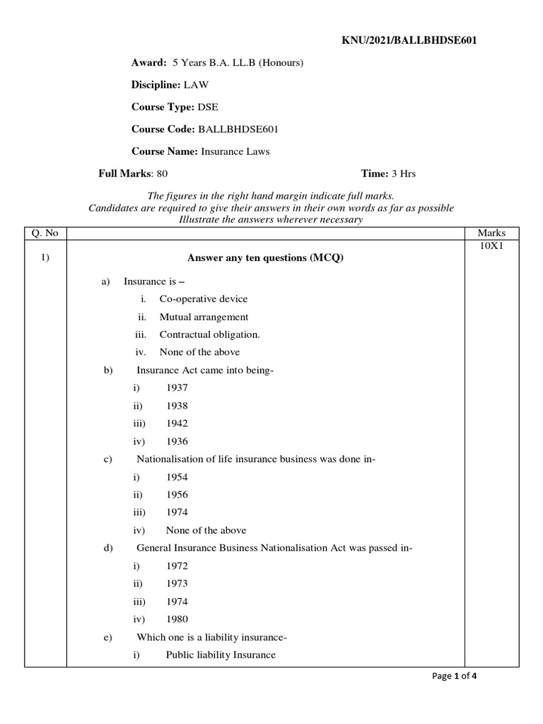 Insurance Law. | PDF | Insurance | Private Law