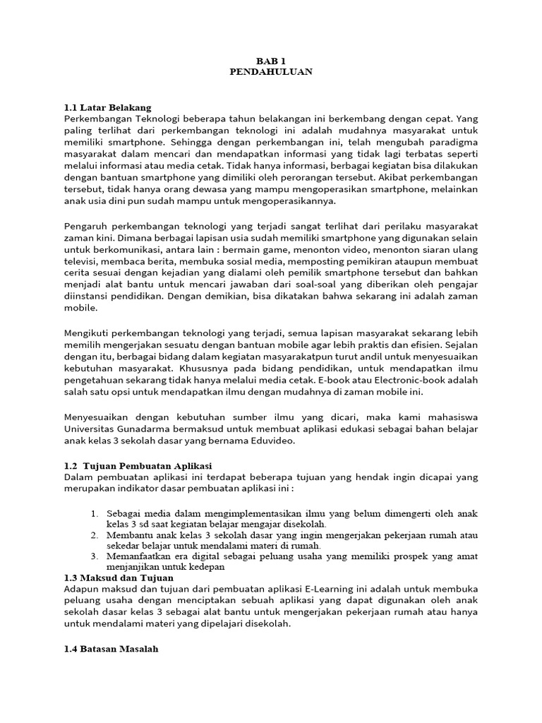 Contoh Proposal e Learning 3 | PDF