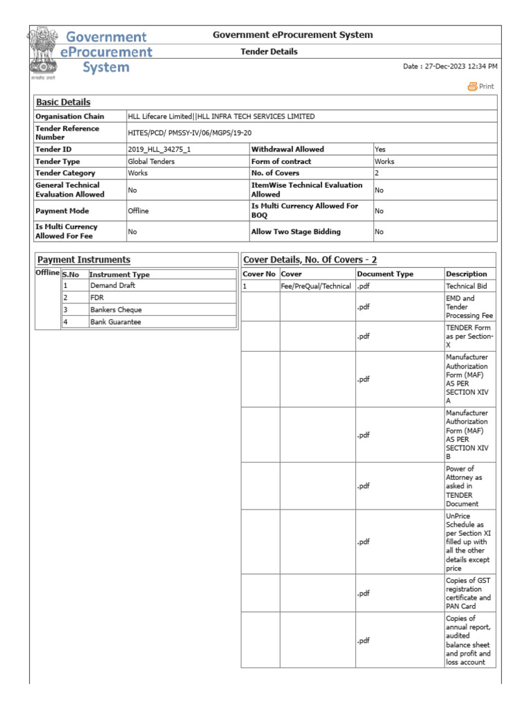 Government Eprocurement System | PDF