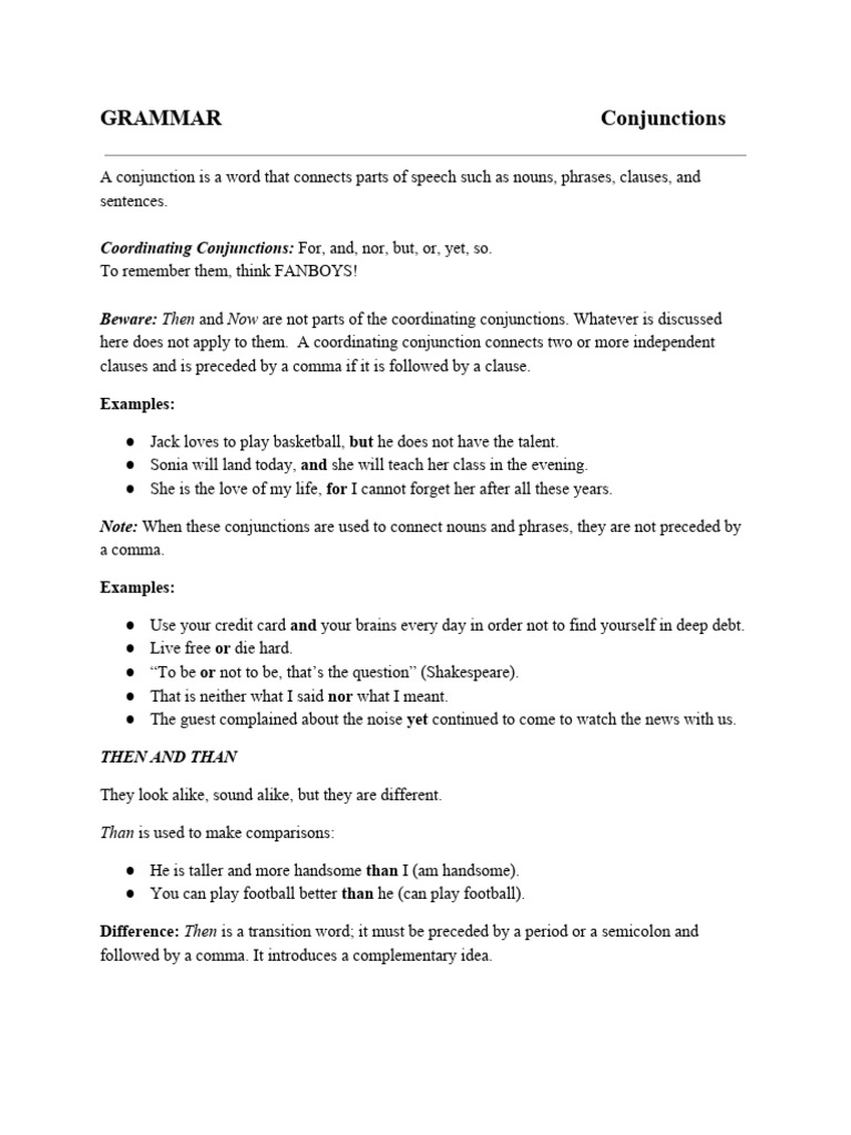 Conjunction S | PDF | Semantic Units | Syntax