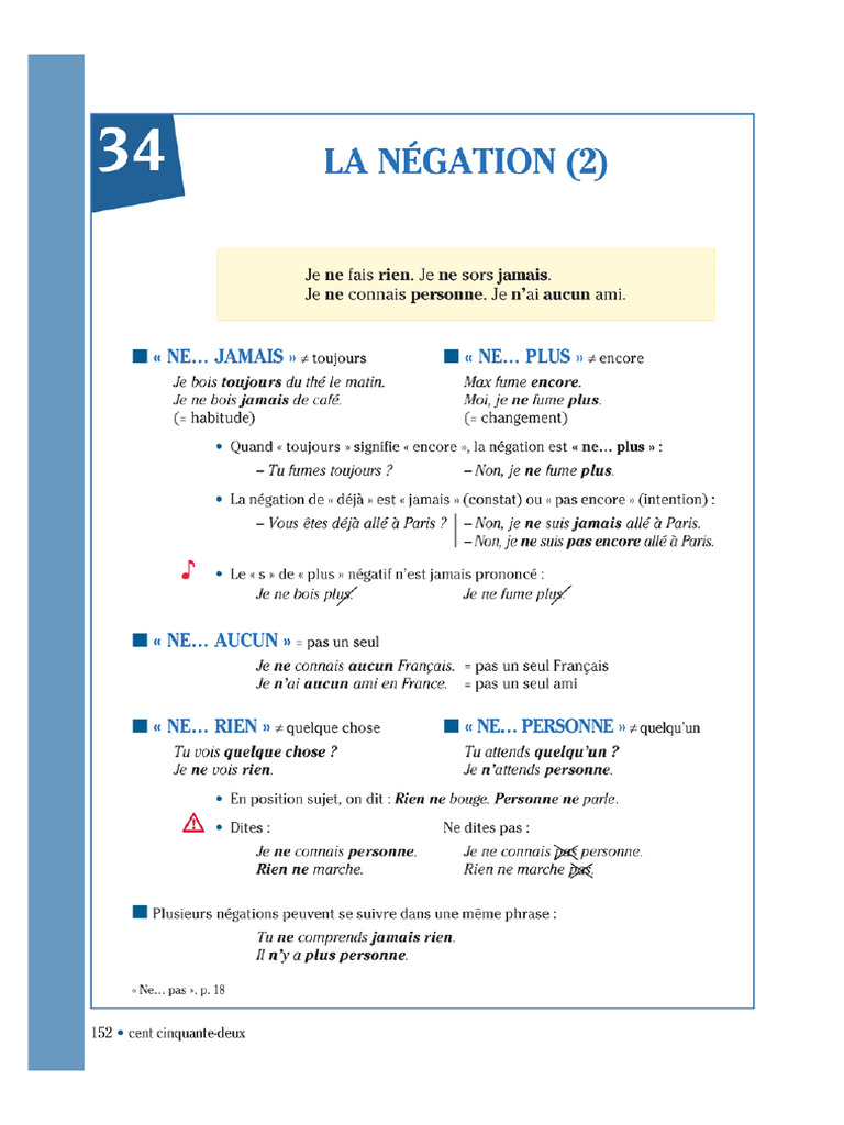 La Negation | PDF