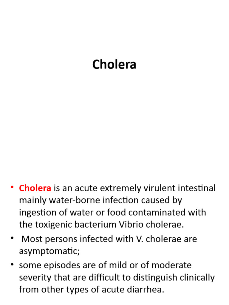 Cholera | PDF