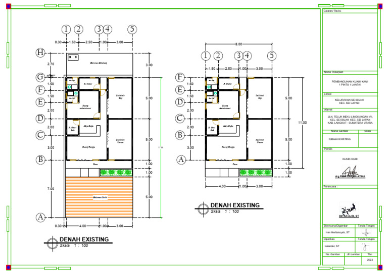 Denah Existing: Skala 1: 100 | PDF