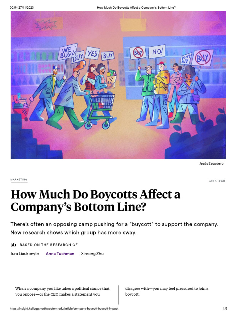 How Much Do Boycotts Affect A Company's Bottom Line | PDF | Boycott | Brand