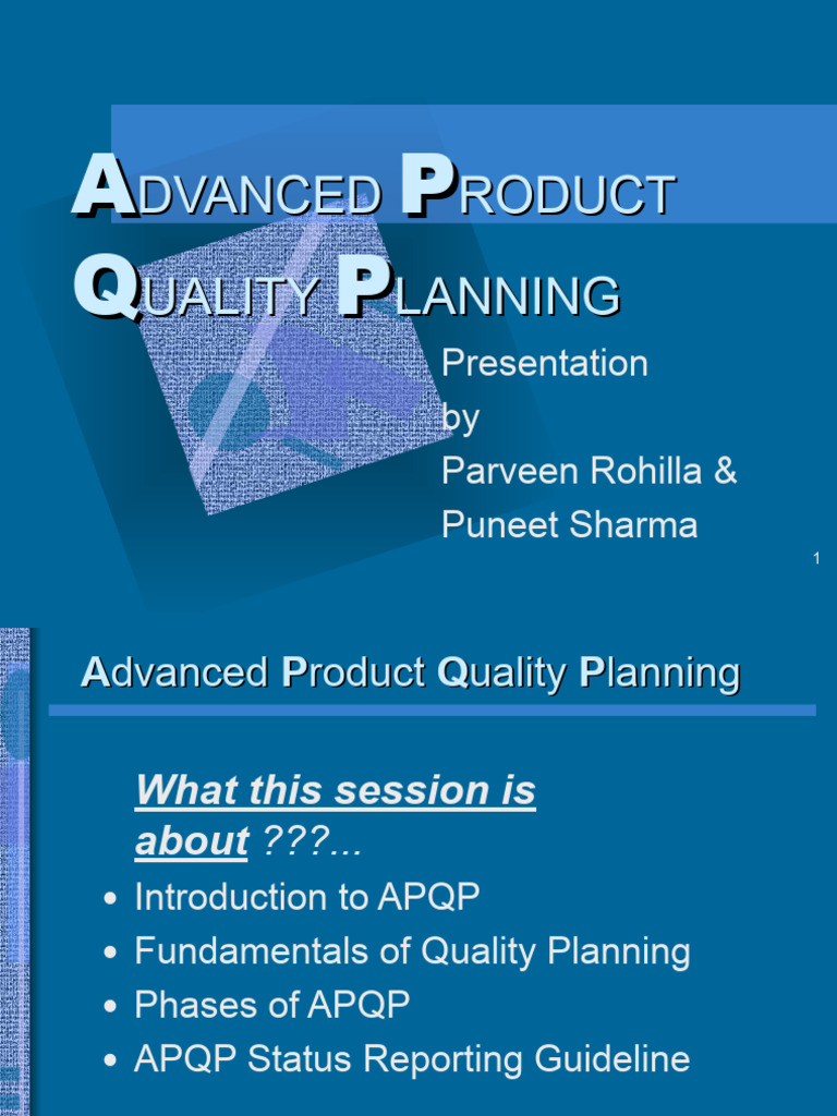 APQP Quality Planning Overview | PDF | Reliability Engineering ...
