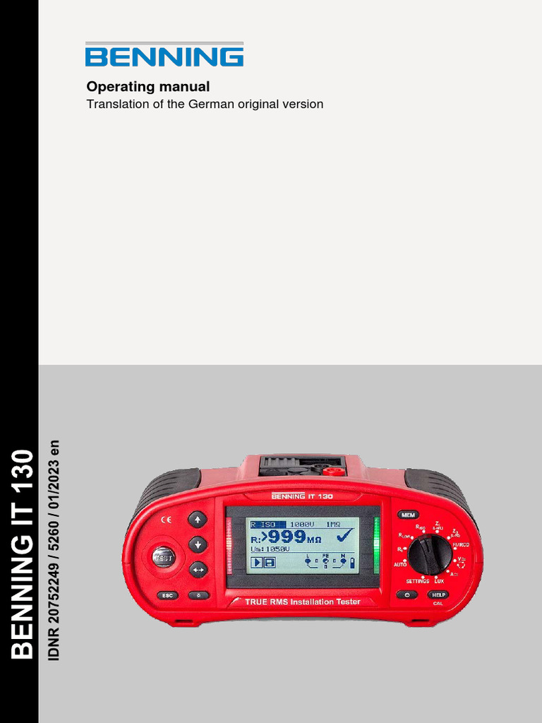 Benning It130 Manual en | PDF