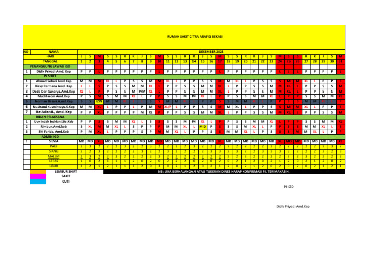 Jadwal Desember 2023 Fix | PDF