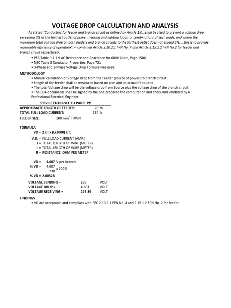 Electrical Design Analysis | PDF