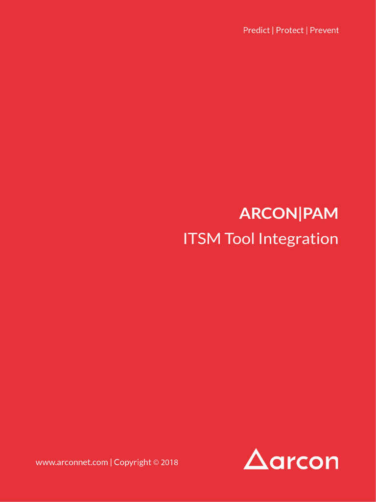 ARCON PAM ITSM Integration | PDF | Web Server | Internet & Web