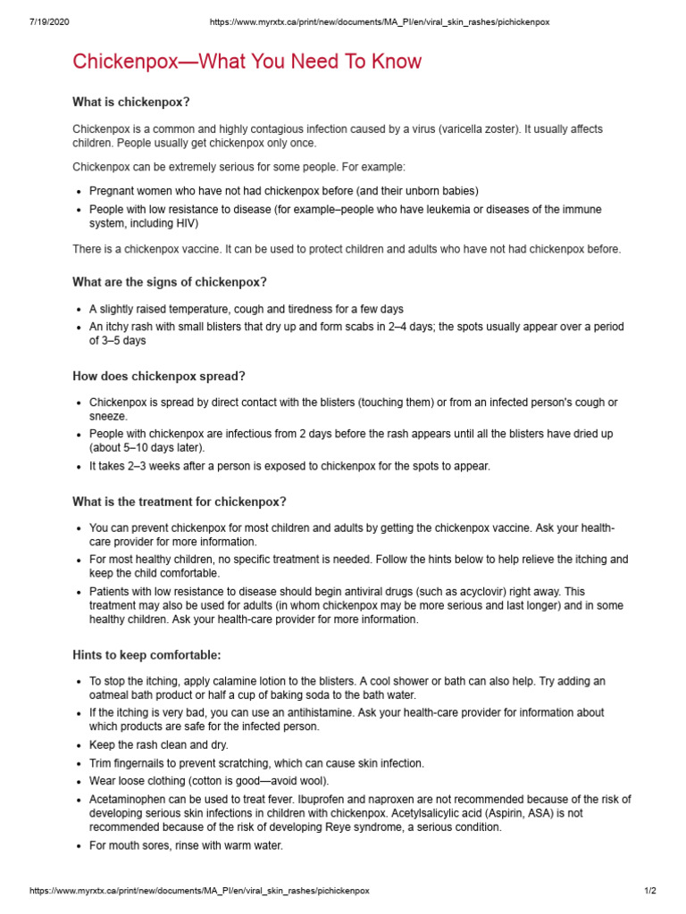 Chickenpox | PDF | Causes Of Death | Virology