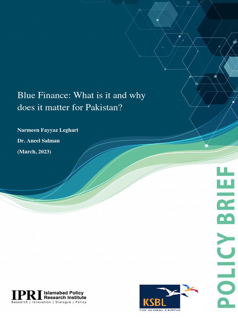 Blue Finance | PDF | Sustainability | Economies