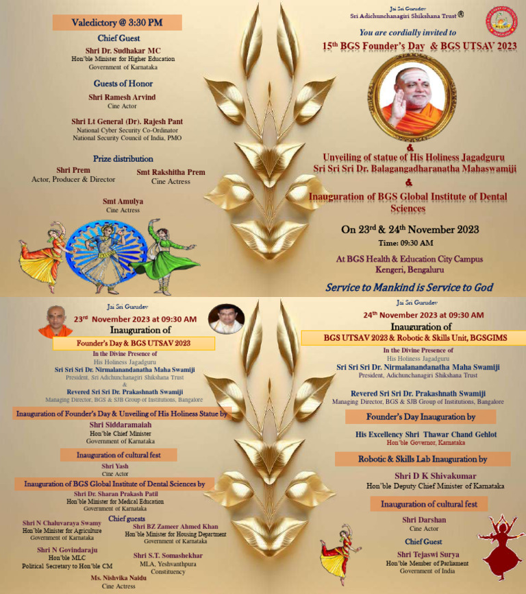 BGS Utsav Invitation | PDF BGS Utsav Invitation | PDF
