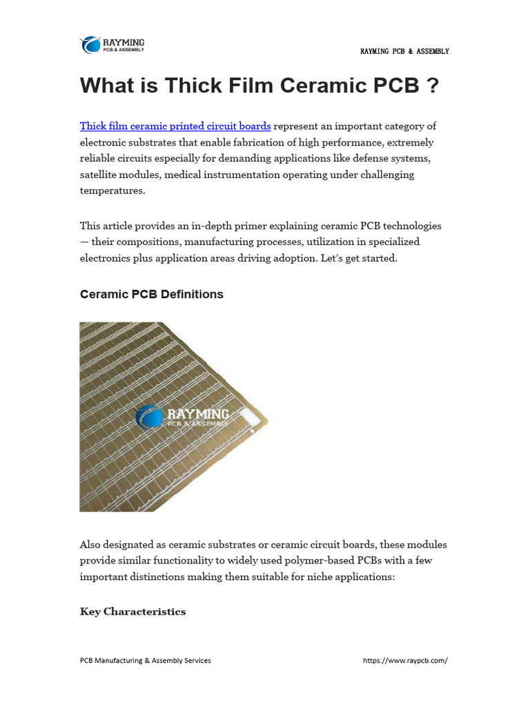 What Is Thick Film Ceramic PCB | PDF | Printed Circuit Board | Ceramics
