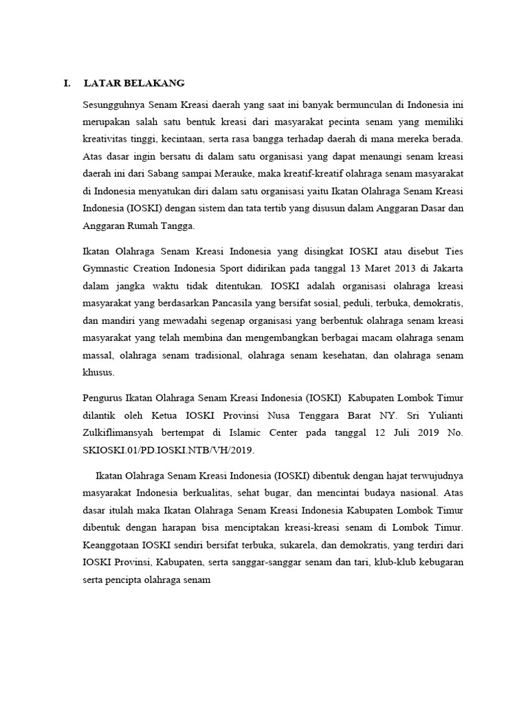 Latar Belakang Ioski | PDF