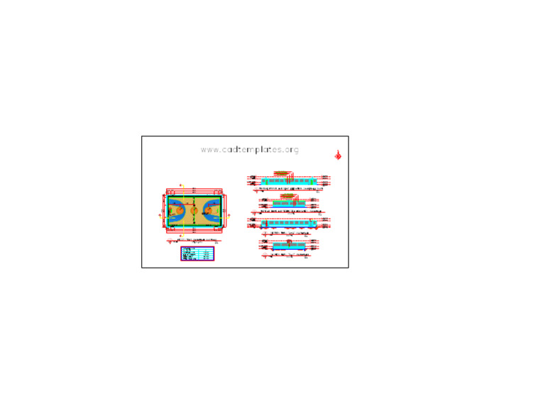 Basketball Court Layout Plan Elevation and Sections Autocad Template ...