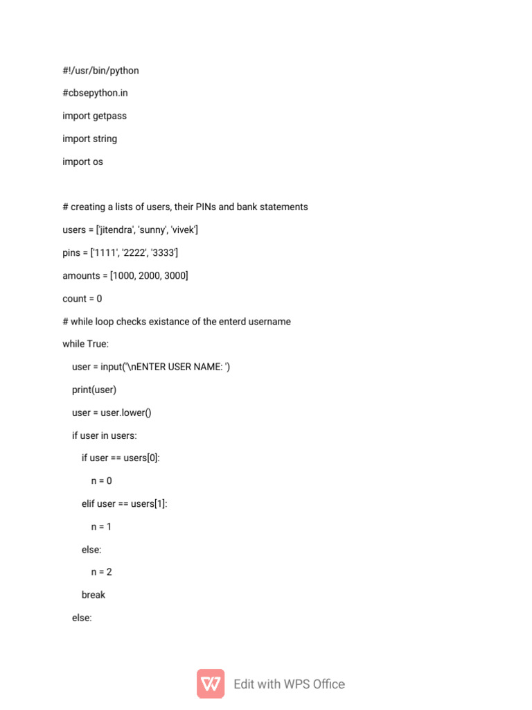 ATM Coding | PDF | Personal Identification Number | Software Development