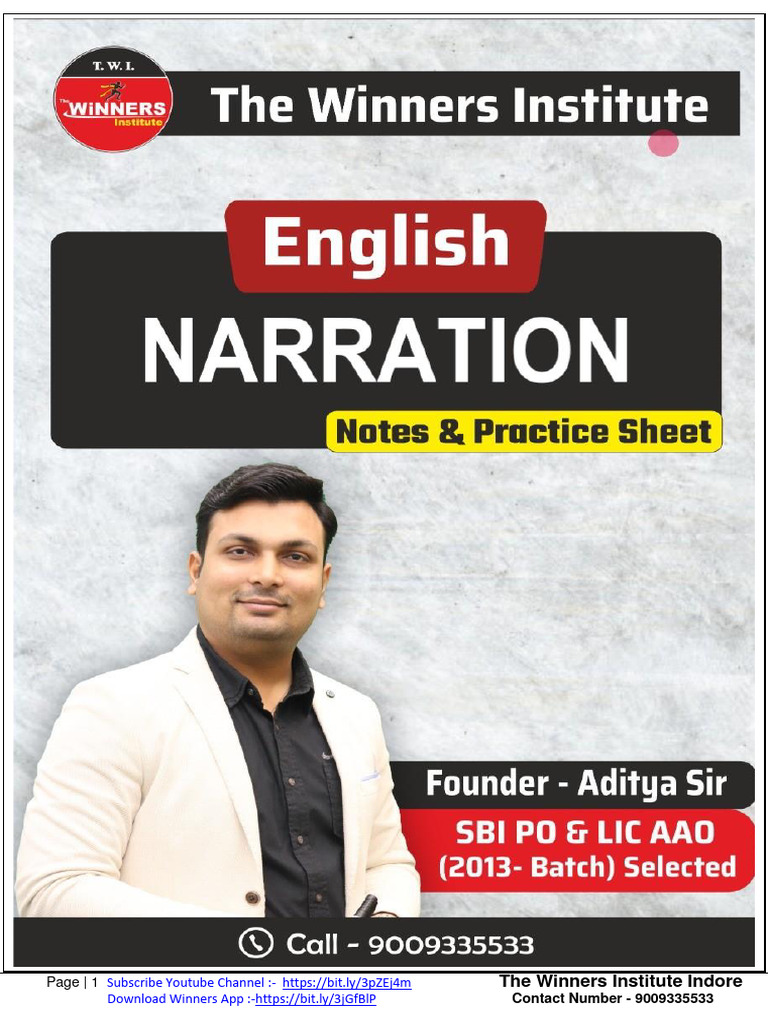 Ch.06 Narration | PDF | Verb | Question