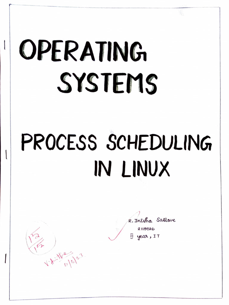 2115026-Process Scheduling in Linux | PDF | Science & Mathematics
