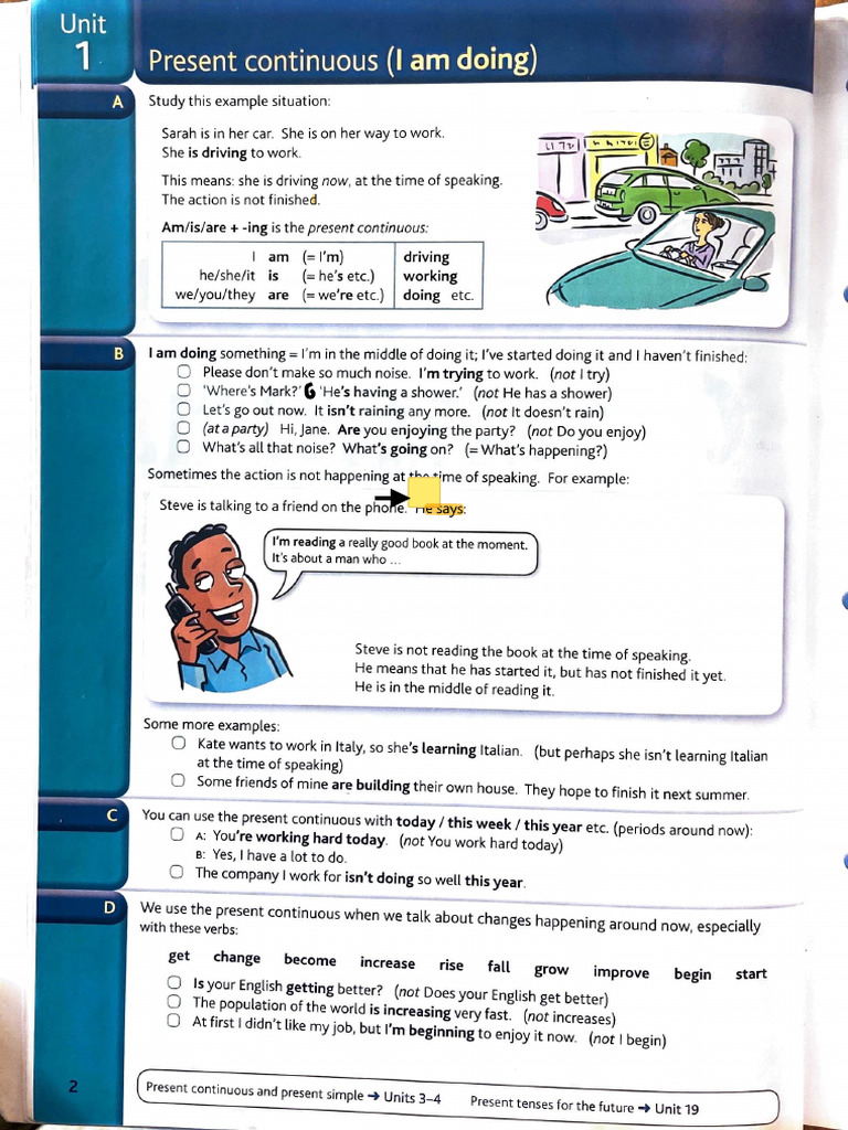 Present Continuous and Simple | PDF
