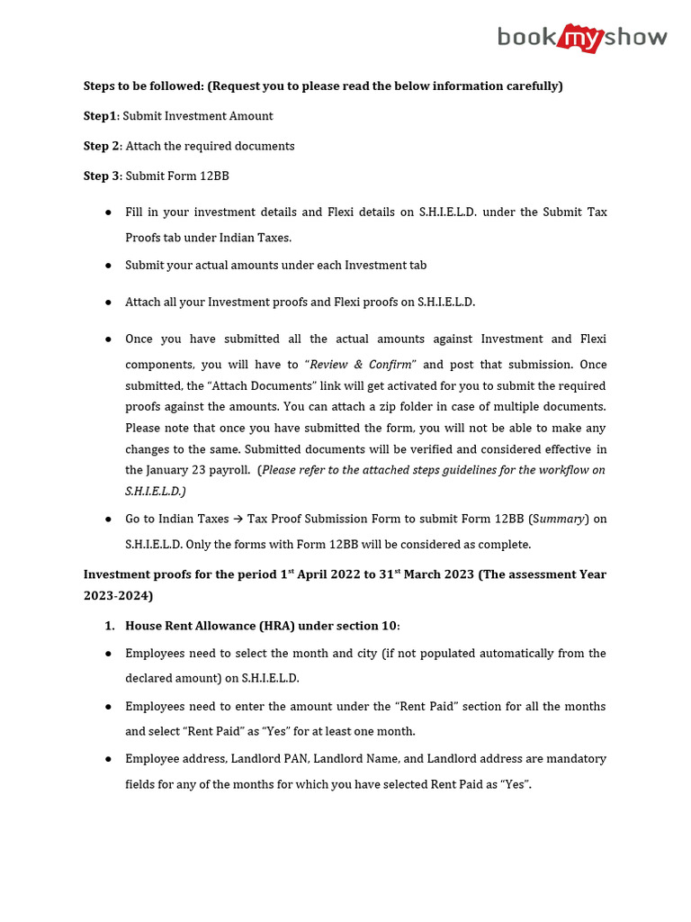Tax Proof Submission Document 2022-23 | PDF | Loans | Personal Finance