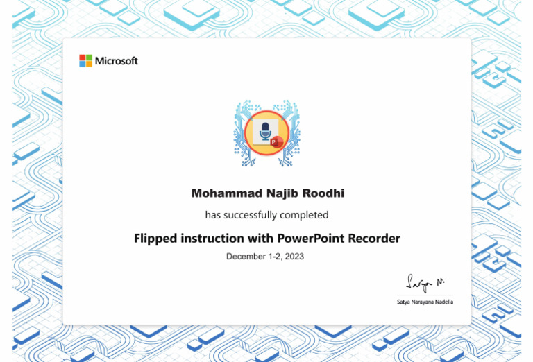 Sertifikat Microsoft Najib Roodhi | PDF