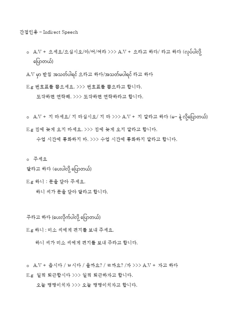 Indirect Speech 2 | PDF