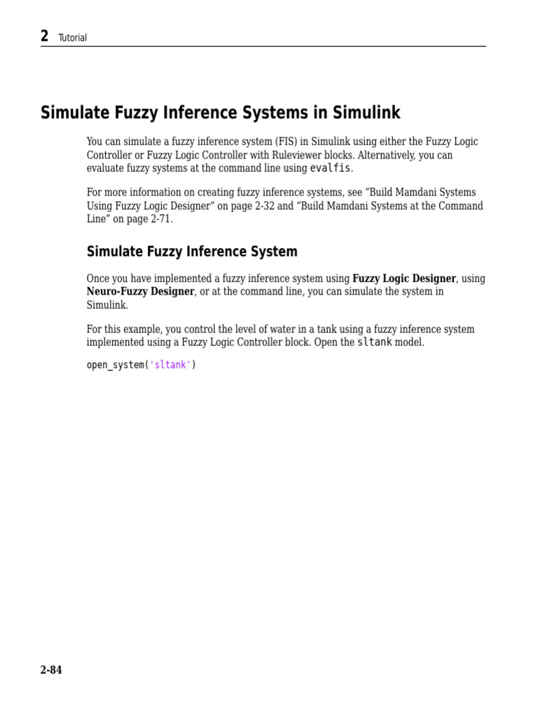 Project2 Level Tank With Fuzzy Controllerpdf Pdf Parameter Computer Programming Fuzzy Logic