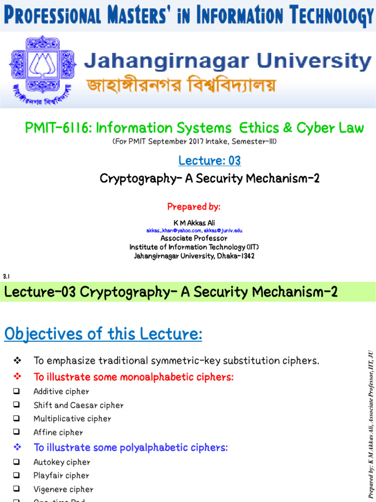 Cipher Cryptography - A Security Mechanism-2 | PDF