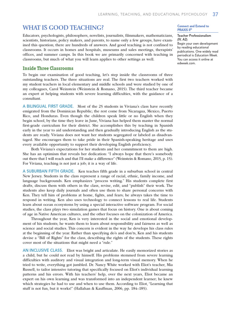 What Is Good Teaching PDF Teachers Learning