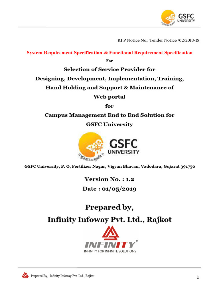 GSFC SRS Revised Final | PDF GSFC SRS Revised Final | PDF