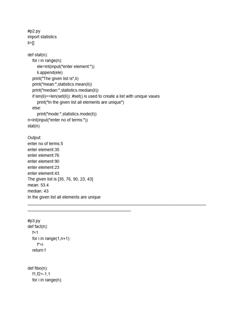 Practical Programs | PDF | Computer Programming | Mathematics