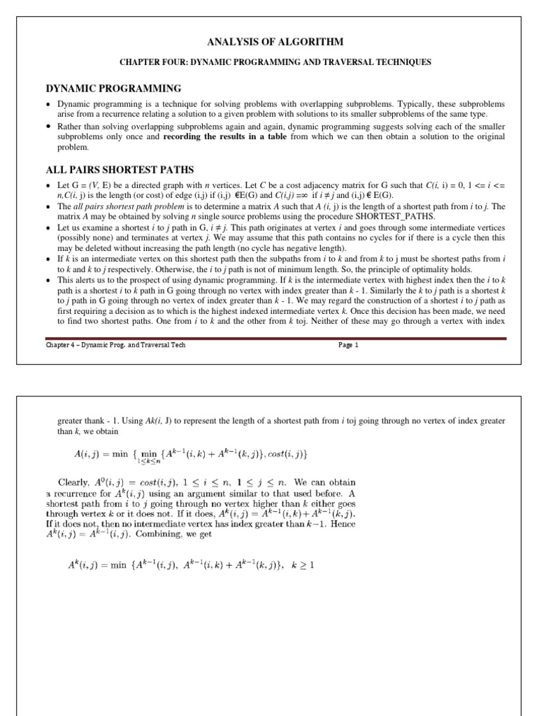 Chapter 4 AA | PDF | Dynamic Programming | Discrete Mathematics