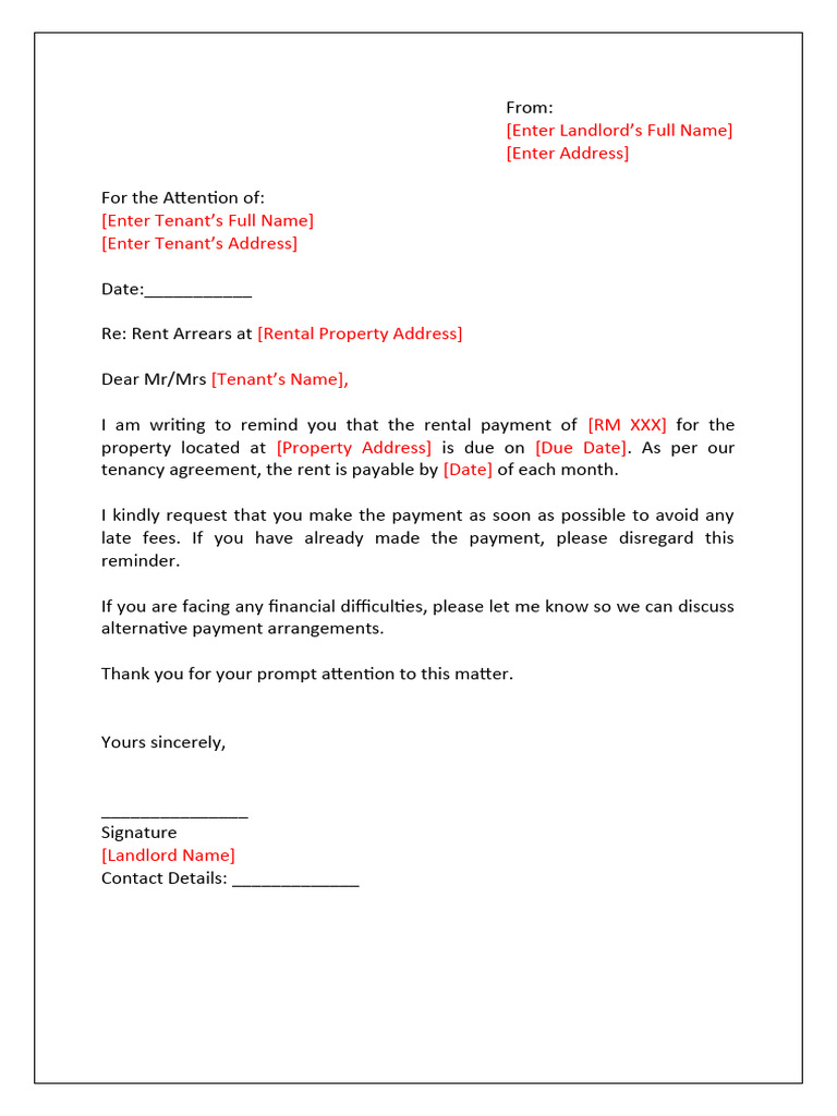 First Reminder Letter | PDF